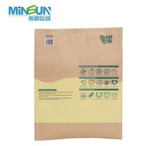 China Custom Kraft Paper Diaper Packaging Bags - Eco-Friendly Waterproof Design with 10-Color Printing & Custom Sizes for sale