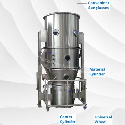 China Industrial 500kg Capacity Fluid Bed Dryer Fbd For NPK Fertilizer Granules for sale