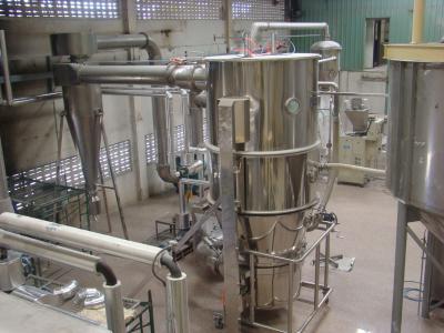 China fluidized bed granulation process Industrial drying machine Drying of Wet Powders / Granules for sale
