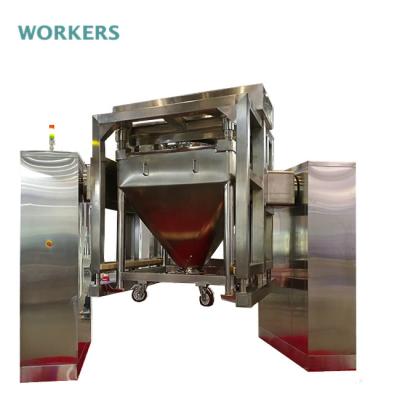 China Single Arm Lift Square Cone IBC Bin Blender Pharmaceutical Industrial Chemical Mixer for sale