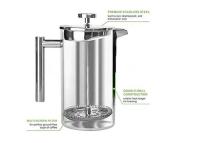 China 8 Cup Double Wall French Press Coffee Makers Home Office French Press 51 Oz Etching logo for sale
