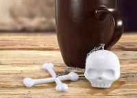 China 100% Food Grade Skeleton Skull Shape Tea Bag Strainer / Unique One Cup Tea Infuser for sale