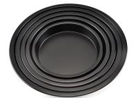 China 1.6mm Round Aluminum Non Stick Thickened Deep Plate Pizza Pan Pizza Baking Tools With Scale for sale
