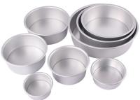 China Round Removable Bottom Aluminum Cake Molds Non Stick Baking Mould Tray for sale