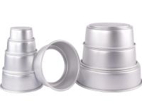 China Round Removable Bottom Aluminum Cake Molds Non Stick Baking Mould Tray for sale