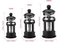 China Plastic French Press Coffee Maker With Stainless Steel Filter 600ml/1000ml for sale
