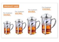 China Brewing Coffee Travel Glass French Press Coffee Maker 12/17/27/34oz for sale
