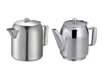 China Shark Fin Stainless Steel Tea Pots 1800ml Silk Printing Logo metal teapots for sale