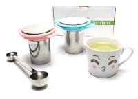 China Double Handle Reusable Stainless Steel Teapot Infuser Basket With  Lid for sale