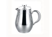 China 304 1000ml Pear Shape insulated stainless coffee plunger Double Wall for sale