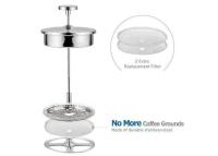 China 304 1000ml Pear Shape insulated stainless coffee plunger Double Wall for sale