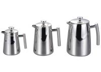 China 19cm Height Stainless Steel Insulated French Press 1500ml Double Wall Coffee Press for sale