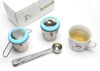 China 304 Dome Stainless Steel Tea Infuser Basket Double Folding Handles teapot filter basket for sale