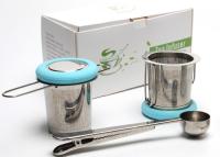 China 304 Dome Stainless Steel Tea Infuser Basket Double Folding Handles teapot filter basket for sale