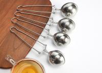 China LFGB / FDA Standard 5.0cm Fine Etching Holes Tea Ball Infuser With Snap Handle for sale