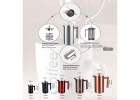 China 1000ml Stainless Steel Copper Metal French Press SGS TUV Home Office Ss304 for sale