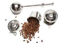 China Spring Handle Stainless Steel Tea Infuser Set 3 Picecs 18x5x4.5cm for sale