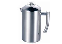 China Large Stainless Steel Metal French Coffee Press Coffee Maker Double Wall 7 Cup 8 Cup for sale