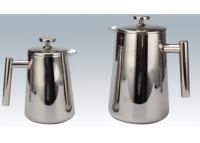China Mirror Polished Double Wall French Press Pot 17/34oz Steel French Press Coffee Maker for sale