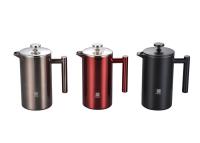 China 8 Cup Matte Black Stainless Steel French Press Coffee Pot Insulated Coffee Press 27oz/34oz for sale