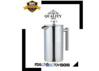 China 12 - 51oz Metal French Press Coffee Maker Double Wall Keep Warm Shinny Cafetiere Coffee Filter for sale