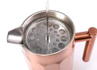 China Highly Polished Double Wall French Press Coffee Maker 27oz Stainless Steel SS304 for sale