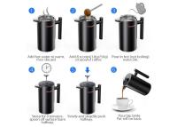 China Double Walled Cafetiere 8 Cup Metal French Press Stainless Steel Coffee Maker for sale