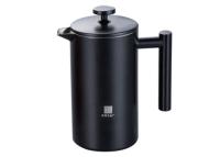 China 1000ml 34oz Stainless Steel French Press Coffee Pot Double Wall Matte Black Color for sale