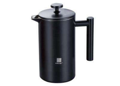 China 1000ml 34oz Stainless Steel French Press Coffee Pot Double Wall Matte Black Color for sale