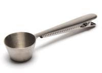 China Food Grade Stainless Steel Coffee Measuring Spoon With Bag Clip Metal Coffee Scoop for sale