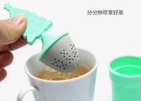 China Christmas Tree Shaped Silicone Loose Leaf Tea Infuser 25g 11.5x5.5x5.5cm for sale
