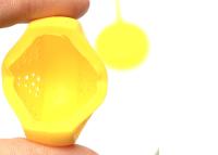 China 18.5x5x2cm Lovely Lemon Shape Loose Leaf Silicone Tea Strainer Safe Food Grade SSTI04 for sale