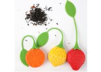 China 19.5x5x2cm Eco Friendly Strawberry Shape Silicone Tea Infuser BPA Free Single Cup Tea Infuser for sale