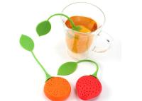 China 19.5x5x2cm Eco Friendly Strawberry Shape Silicone Tea Infuser BPA Free Single Cup Tea Infuser for sale