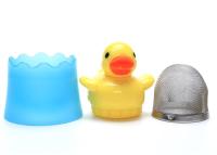 China Food Grade Cute Duck Tea Steeper Customize Color 43g Silicone Tea Bag for sale