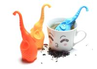 China Reusable Elephant Shape Loose Leaf Silicone Tea Infuser 4x4x12cm for sale