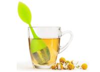 China BPA Free Stainless Steel Cup Tea Infuser / Tea Leaf Infuser Silicone Handle for sale