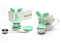 China Silicone Sprout Hot Tea Bag Strainer With Basket Fine Hole Mesh SGS hot tea strainer for sale