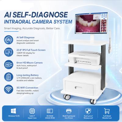China All-in-One Mobile Trolley AI Oral Health Evaluation Station | Wireless USB Intraoral Camera, AI Auto Analysis & On-Site Printed Dental Assessment Reports for sale