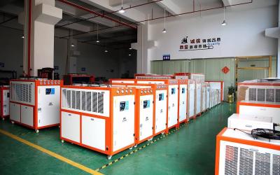 China Industrial Grade Cooling R404A Air Cooled Water Chiller with 3.18KW Input Power and 0.75KW Pump Power for sale
