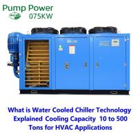 China Pump Power 075KW What is Water Cooled Chiller Technology Explained Cooling Capacity 10 to 500 Tons for HVAC Applications for sale