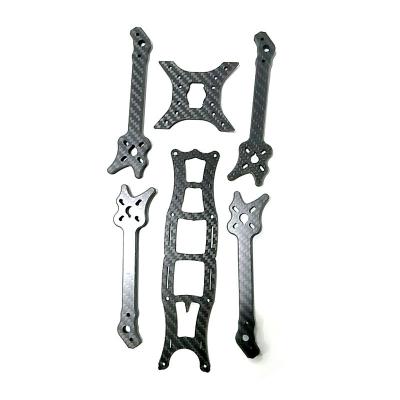 China Custom 3K Machined Carbon Fiber Frame For FPV Racing Quadcopter Drone for sale