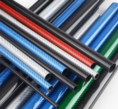 China OEM Machined Carbon Fiber High Strength Tubing 3k Twill 100% Real Tube for sale