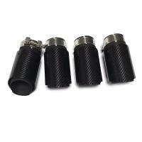 China Universal Exhaust Pipe M Performance Dual Carbon Fiber Black Stainless Steel Muffler Tips for BMW modify for sale