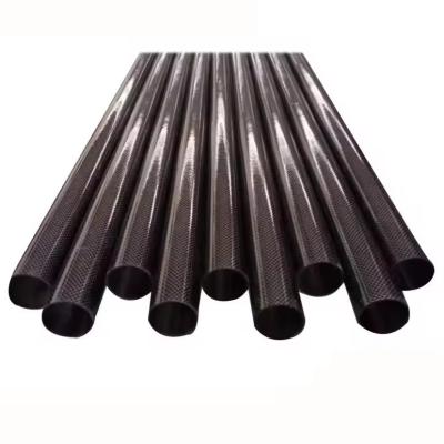 China Wholesale 3k Dark Blue Carbon Fiber Tube Customize Carbon Fibre Tube Pipe with color for sale