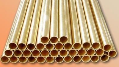 China 99.9% Purity Round 2 Inch Large Diameter Brass Tube ASTM B587 C4430 C38500 for sale
