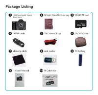 China 18650 Battery Digital Night Vision Camera Motion Sensor Night Camera Wildlife for sale