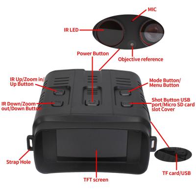 China NVG Digital Infrared Night Vision Goggles Binoculars Red Low Light Full Color 4K UHD 8X Zoom for sale