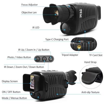 China 5X Digital Zoom Infrared Night Vision 1.5inch Screen Hunting Night Vision Goggles for sale