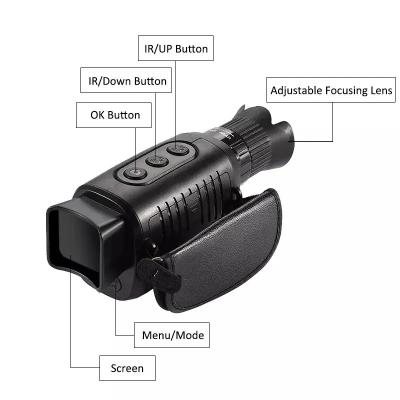 China Hunting Digital Binocular Night Vision Goggle Infrared Optical 4X Night Vision Monocular Camera for sale